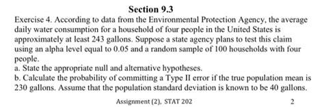 Solved Section 93 Exercise 4 According To Data From The