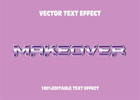 Premium Vector Makeover Vector Text Effect Design