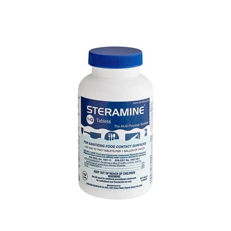 Sanitizing Steramine Tablets Fortuna Enterprises
