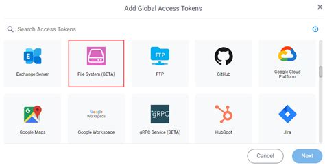 Access Token For File System