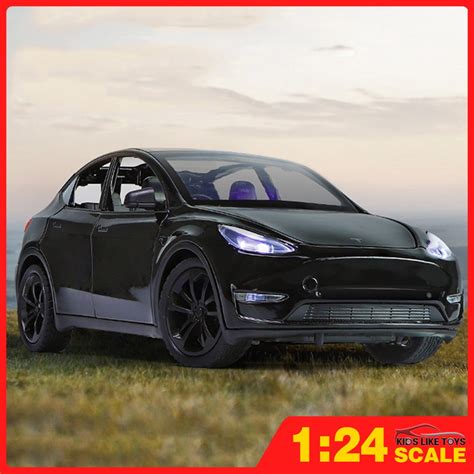 Klt 124 Tesla Model Y Metal Alloy Toys Car Model Diecast Vehicle For