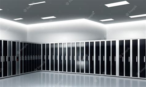 Premium Photo Network And Data Server Room Hosting Internet 3d