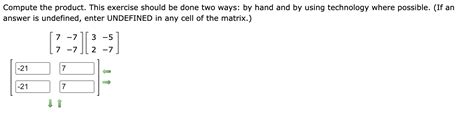 Solved Compute The Product This Exercise Should Be Done Two