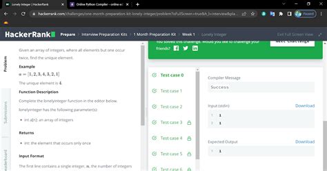 Lonely Integer Hacker Rank Solution