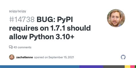 bug pypi requires on 1 7 1 should allow python 3 10 · issue 14738