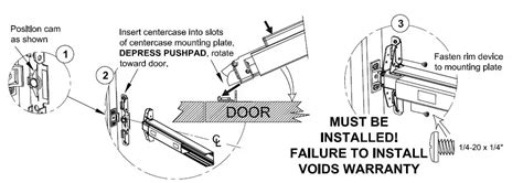 Detex V40 Value Series Battery Alarmed Rim Exit Device Instruction Manual