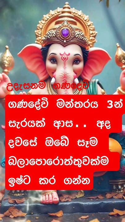 ගණදෙවි ආශීර්වාදය 🙏 Srilankan Ganapati Lanka Shortvideo Vuralvideo Ganapathi Short Love