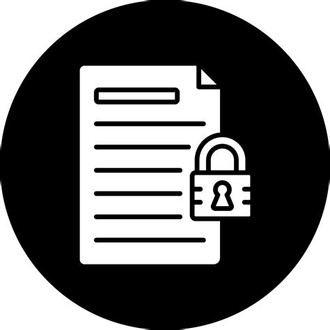 Document Locked Vector Icon Style 22616700 Vector Art At Vecteezy
