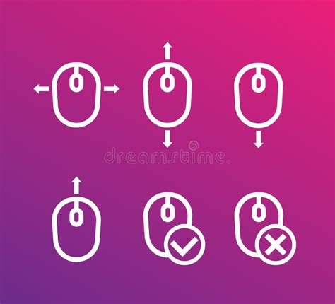 Scroll Up Down With Mouse Vector Icons Stock Vector Illustration Of Concept Element 129995290