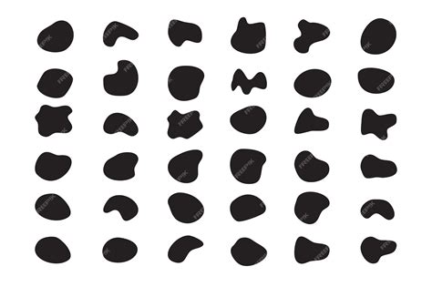 Premium Vector Random Blob Organic Pattern Spot Shape Amorphous Ink Blob Geometric Round