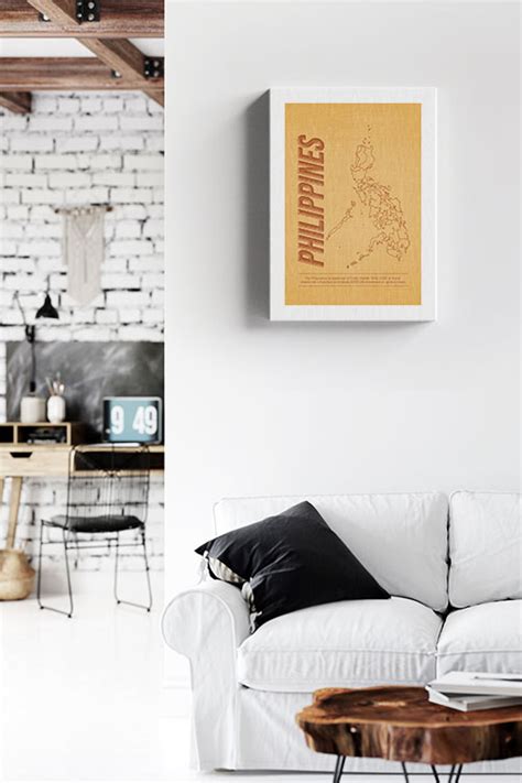 Philipines Map And Text Canvas Artdesign