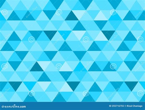 Vector Image Gradient Blue Triangle For Background Stock Illustration
