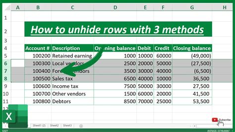 How To Unhide Rows With 3 Methods In Excel Unhide Rows In Excel