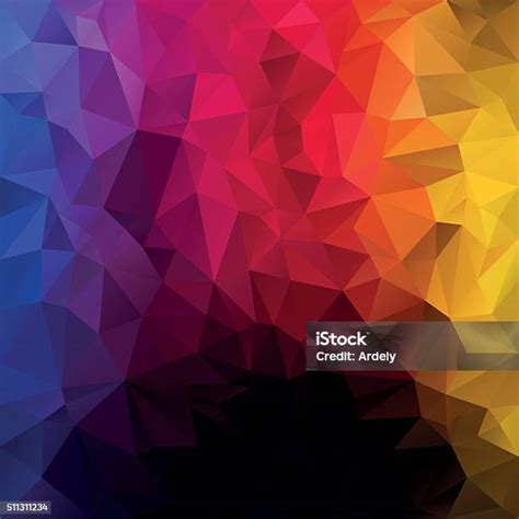Vertically Rainbow Spectrum Polygon Triangular Patter Background Stock Illustration Download
