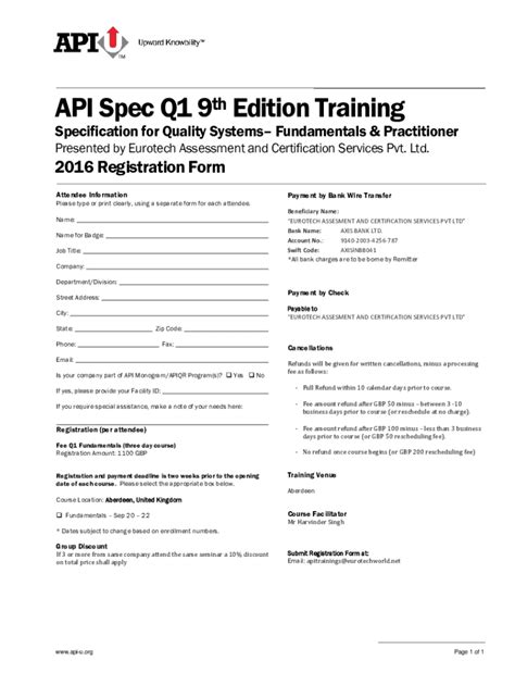 Fillable Online ISO GroupAPI Spec Q Quality Management System Consultants PDF API