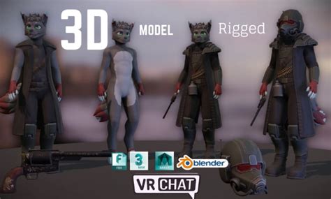 Do Custom Vrchat Avatar Vtuber 3d Model Furry Chibi Vrc Avatar Nsfw