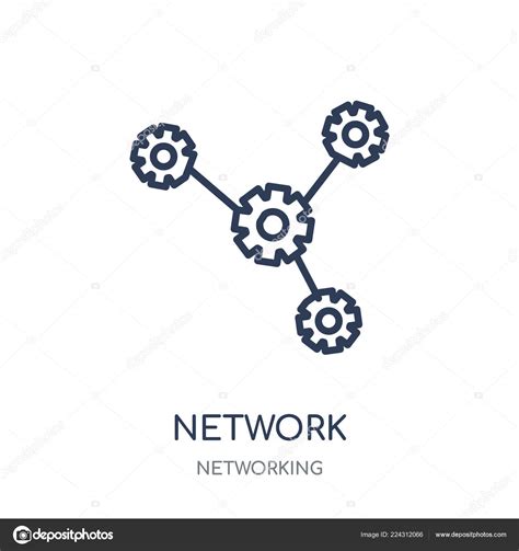 Network Optimization Icon Network Optimization Linear Symbol Design Networking Collection Stock