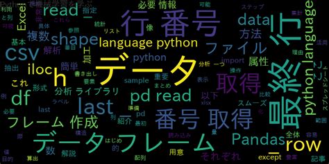 Pandasで最終行番号を簡単に取得する方法：データ解析の秘訣 ｜ 自作で機械学習モデル・aiの使い方を学ぶ