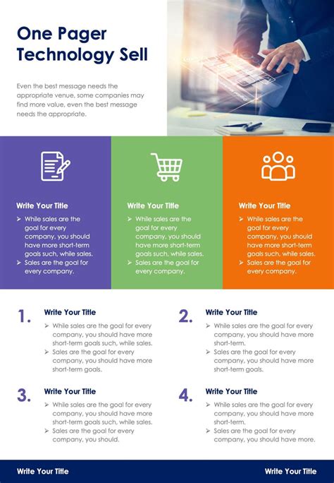 Technology One Pagers Infografolio