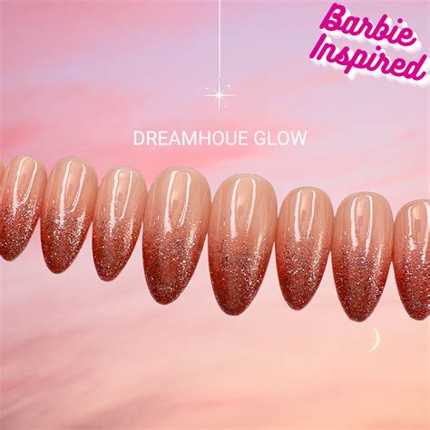 Handmade Barbie Collection Dreamhouse Glow Press On Nail Set