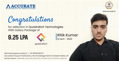 Ritik Kumar Placement In Quadrafort Technologies