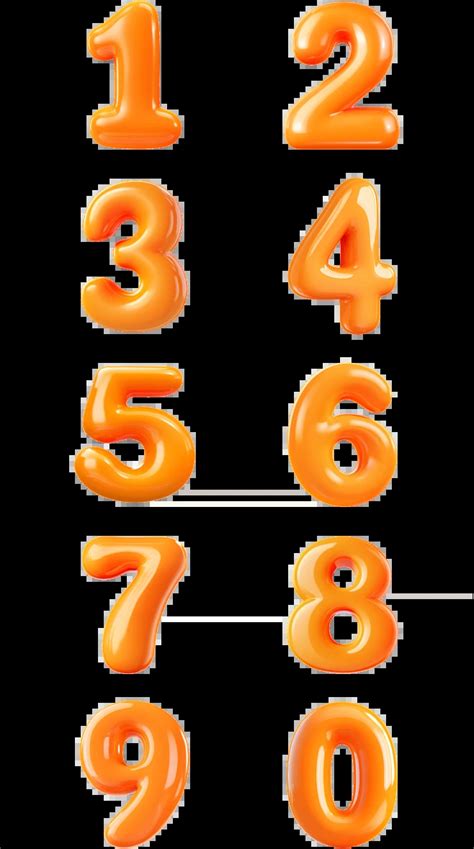 花瓣素材 艺术字膨胀风数字系列 193747746 花瓣网