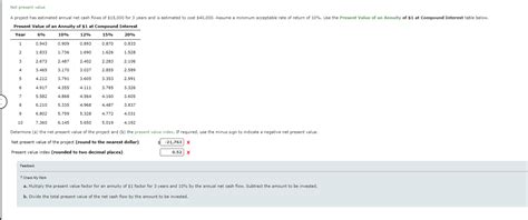 Solved AnswerNet Present ValueDetermine A The Net Present Chegg Com