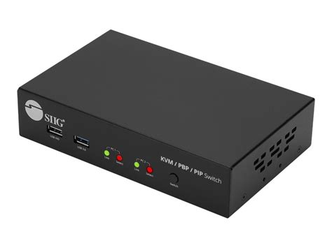 Siig 2 Port 4k Hdmi Kvm Switch With Pbp Roaming Mouse And Pip Shi