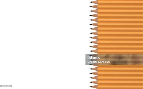 연필 흰색 배경에 수직 행에서 거짓말 벡터 일러스트 레이 션 가까운에 대한 스톡 벡터 아트 및 기타 이미지 가까운 갈음질 개체 그룹 Istock