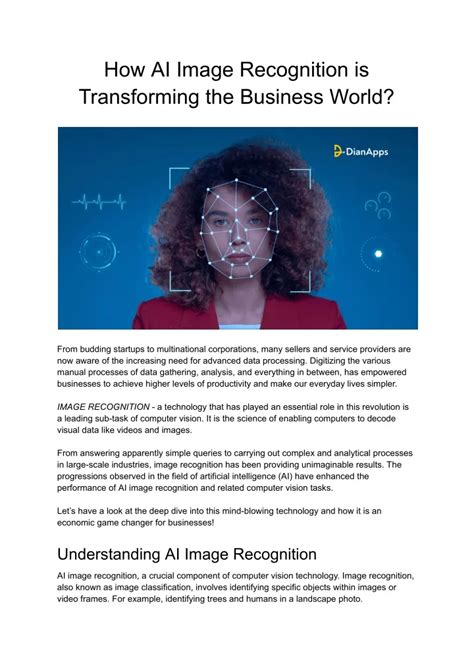 Ppt How Ai Image Recognition Is Transforming The Business World Powerpoint Presentation Id