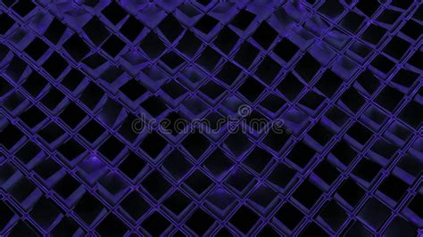 Virtual Grid With Water Wave Effect Action Square Grid Moves In Waves With Water Sheen Stock