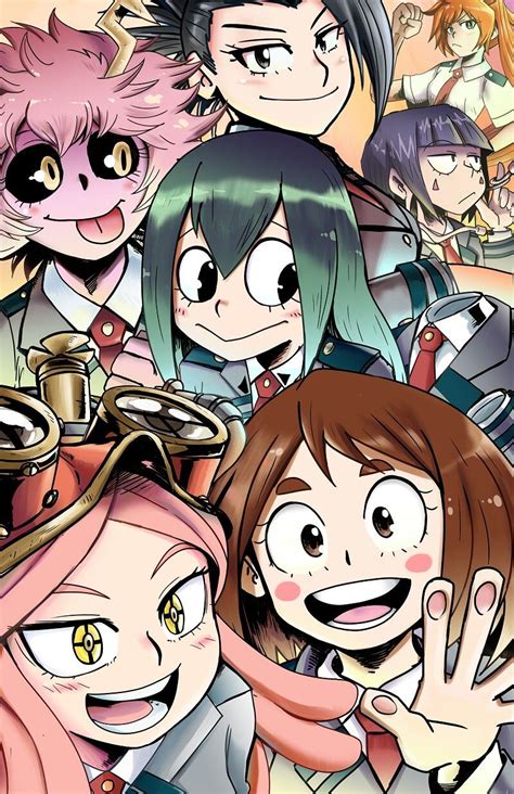 Mei Uraraka Tsuyu Momo Jirou Mina And Kendo Hero Fan Art Hero Girl
