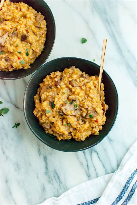 Easy Brown Rice Risotto With Mushrooms Cookie And Kate
