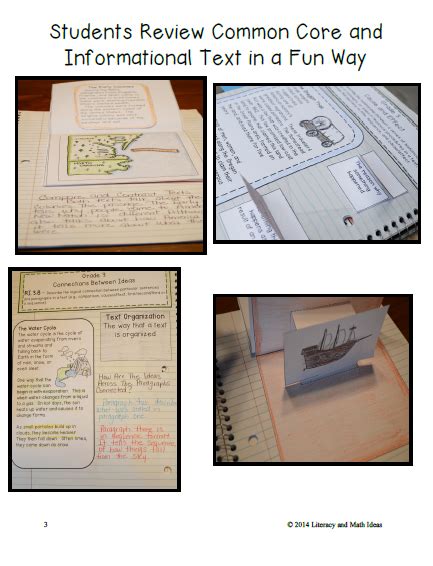 Literacy And Math Ideas Grade 3 Common Core Interactive Reading Journal Literature And