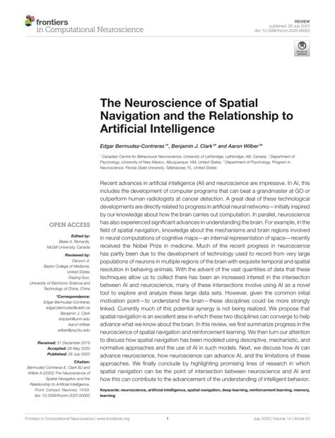 Pdf The Neuroscience Of Spatial Navigation And The Relationship To