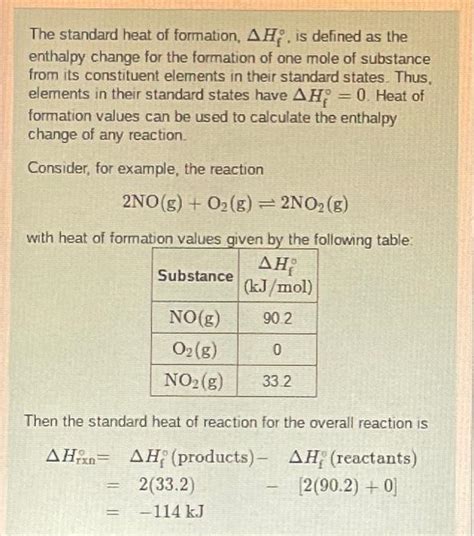The Standard Heat Of Formation Δhf∘ Is Defined As
