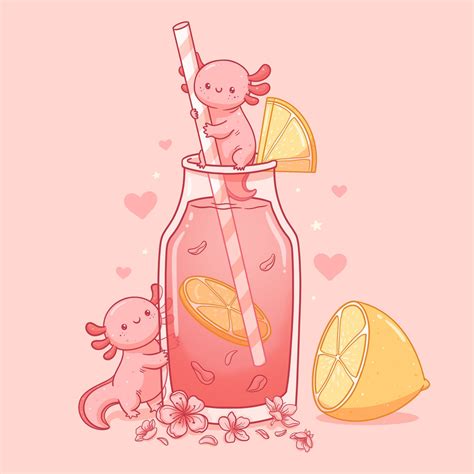 Axolotl Aesthetic Wallpapers · 130 Backgrounds 🐠🌺🌈