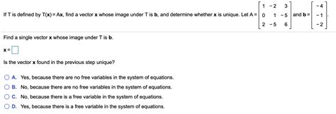 solved 1 2 3 4 if t is defined by t x ax find a