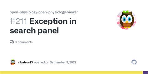 Exception In Search Panel · Issue 211 · Open Physiologyopen