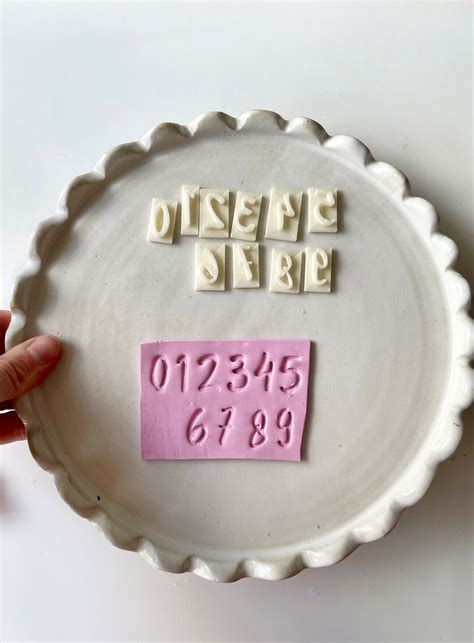 Large Numbers Stamps Clay Stamp 19mm 075 Inches Numbers Stamps For