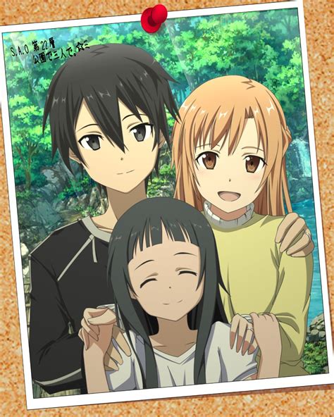 Asuna Kirito And Yui Sword Art Online Drawn By Sirius562485