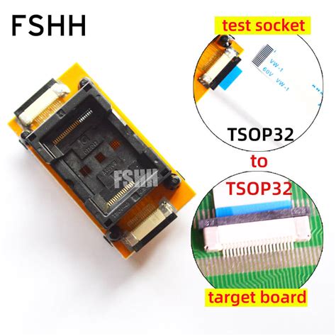 Program Test Smd Welding Tsop32 To Tsop32 Test Socket 05mm 184mm 20mm Tsop32 On Line Test