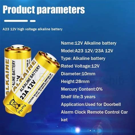 23A 12V High Voltage Alkaline Batteries Cell For Car Remote Toys