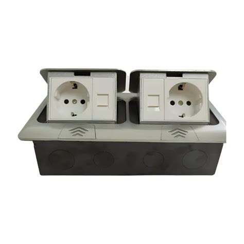Stainless Steel Pop Up Floor Mounted Electrical Outlets And Usb Square Table Socket Ground Box