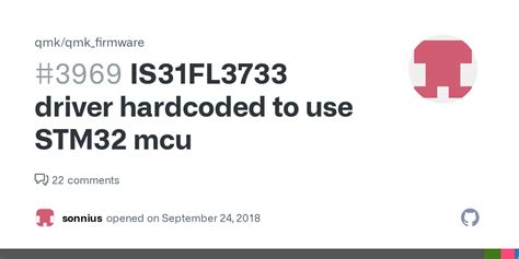 Is31fl3733 Driver Hardcoded To Use Stm32 Mcu · Issue 3969 · Qmk Qmk Firmware · Github