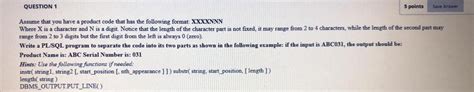 Solved QUESTION 1 5 Points Save Answer Assume That You Have Chegg Com