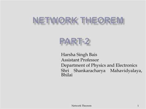 Network Theorem Part PPT