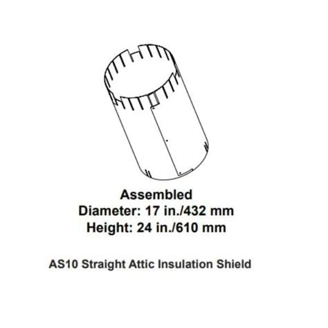 Attic Insulation Shield Straight Flue Firestop Not Included For Sl1100 And Sl400 Series Pipe
