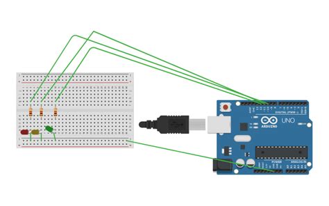Circuit Design 4arduino Based Traffic Light Tinkercad